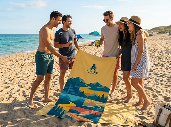 Custom Beach Towels – Tangerine